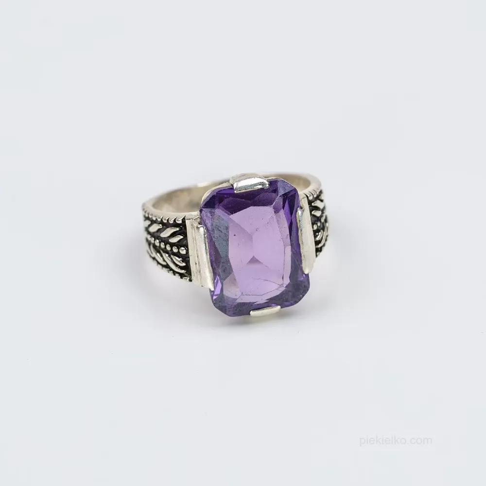 Amethyst in Pakistani Crown Ring
