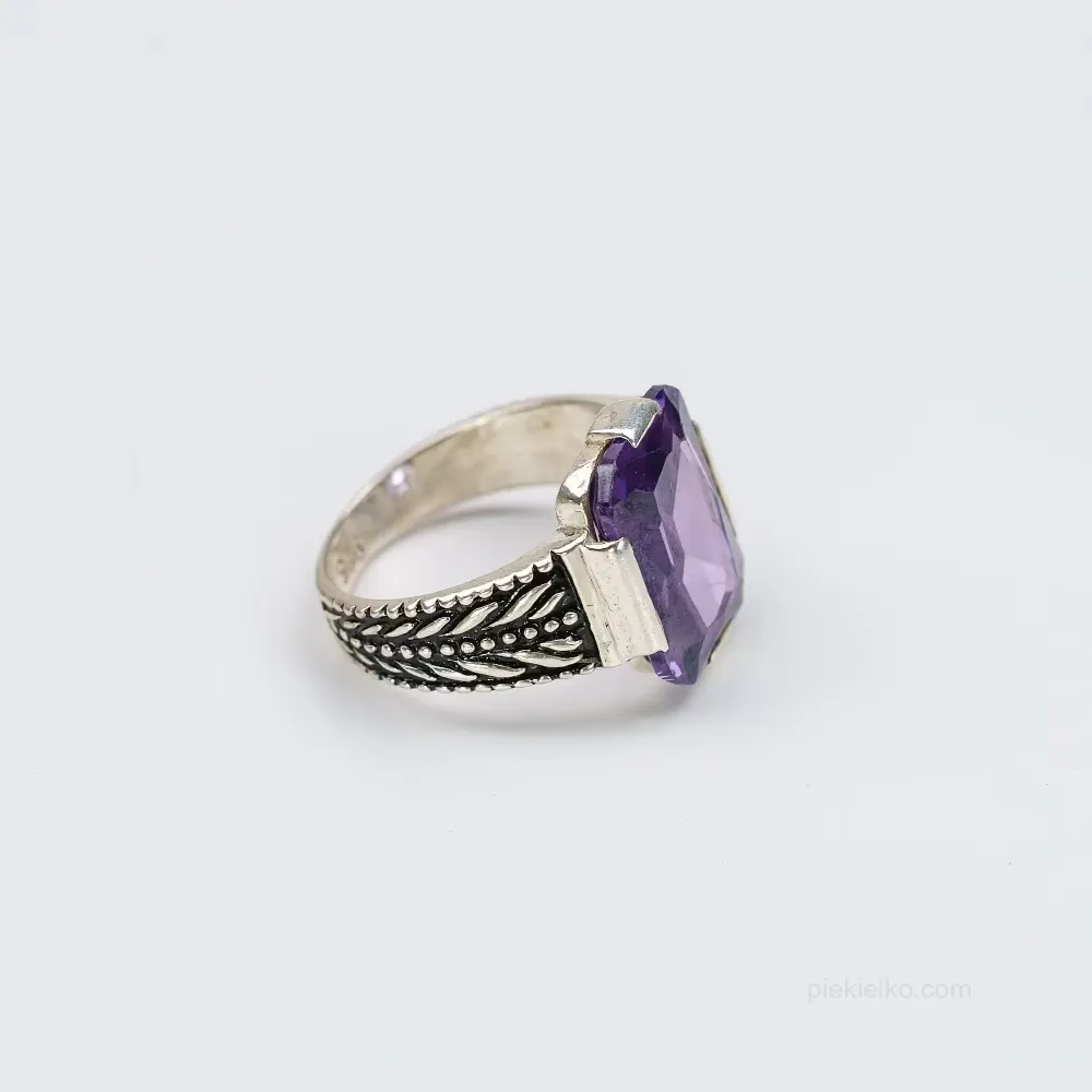 Amethyst in Pakistani Crown Ring